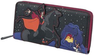 loungefly disney aladdin jafar villains scene zip around wallet multicolor medium