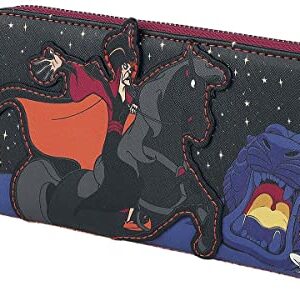 Loungefly Disney Aladdin Jafar Villains Scene Zip Around Wallet Multicolor Medium