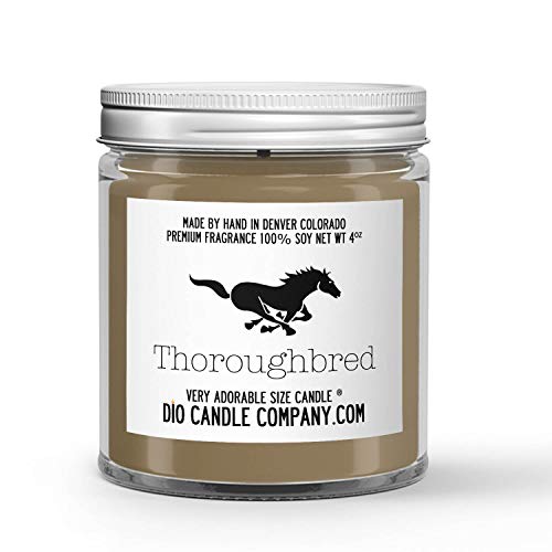 Thoroughbred Equestrian Candle (4oz) Dirt Carrots Leather and Hay Scented Soy