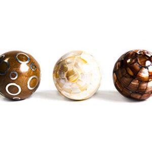 U'Neeque Collections Beautiful Handmade Small Decorative Balls for Bowls (3” each) - Ideal Accent Decor for Bowls, Trays & Vases, Decorative Balls Set of 3