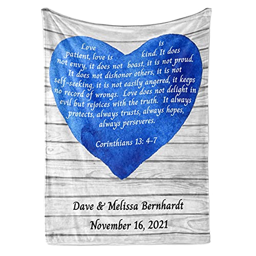 Personalized Wedding Gifts for Bride and Groom, Wedding Blanket Throw, Wedding Gifts for Couple, Bride Gifts, Bride to Be Present, Couples Blanket Personalized, Bridal Shower Gift (D2-60"x80"-Fleece)