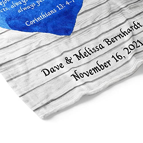 Personalized Wedding Gifts for Bride and Groom, Wedding Blanket Throw, Wedding Gifts for Couple, Bride Gifts, Bride to Be Present, Couples Blanket Personalized, Bridal Shower Gift (D2-60"x80"-Fleece)