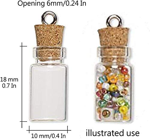 Qixivcom 60 Pcs 0.5ml Mini Small Bottles Vials Clear Glass Bottles Tiny Jars with Cork Stoppers Bottle Miniature Glass Bottle Gift DIY Decoration Empty Little Bottle Eye Screw for Arts Crafts Party Favor