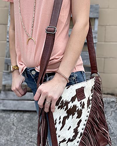 STS Cowhide Teton Crossbody in Urban Red-Brown STS33589