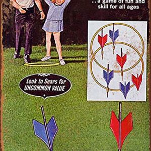 Joycenie Great Tin Sign Aluminum Metal Sign 1969 Jarts Lawn Darts Game Vintage Look 8x12 Inch