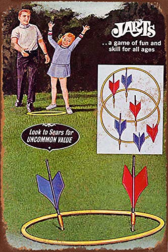 Joycenie Great Tin Sign Aluminum Metal Sign 1969 Jarts Lawn Darts Game Vintage Look 8x12 Inch