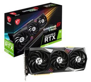 msi gaming geforce rtx 3080 lhr 10gb gdrr6x 320-bit hdmi/dp nvlink torx fan 4 rgb ampere architecture oc graphics card (rtx 3080 gaming z trio 10g lhr)