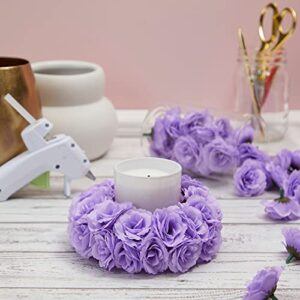 Mini Lavender Silk Artificial Flower Heads for Crafts, Decorations (2 in, 75 Pack)