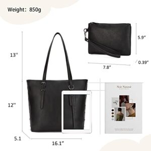 Handbag for Women Tote Bag PU Leather Large Shoulder Bag Top Handle Satchel Purses and Wallet 2Pcs Set