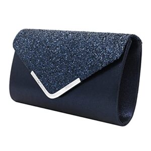 Miss Chow Glittered Envelope Clutch Purse Sequined Evening Bag Lustrous Party Handbag Shiny Shoulder Bag