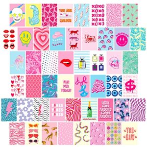 Cloncep Design Preppy Room Decor Collage Kit, 50 PCS, 4x6 Inch, Preppy Decor for Wall, Preppy Wall Collage, Preppy Pictures for Wall, Aesthetic Wall Art