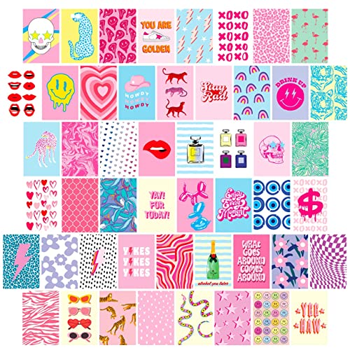 Cloncep Design Preppy Room Decor Collage Kit, 50 PCS, 4x6 Inch, Preppy Decor for Wall, Preppy Wall Collage, Preppy Pictures for Wall, Aesthetic Wall Art