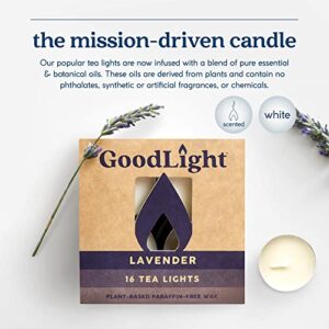 GOODLIGHT Lavender Tea Lights 16 Count, 16 CT