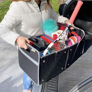 meori Heavy Duty Foldable Trunk Organizer & Storage Bin, Lava Black, X-Large