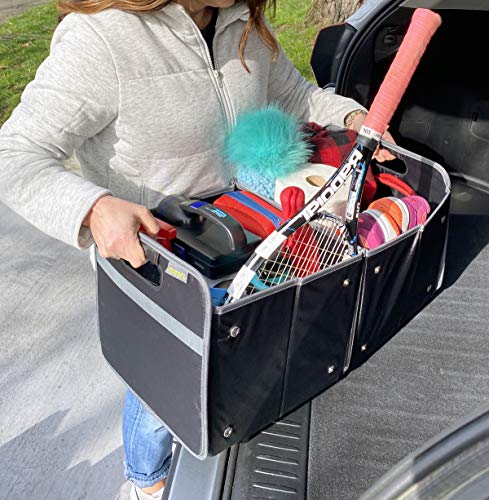 meori Heavy Duty Foldable Trunk Organizer & Storage Bin, Lava Black, X-Large