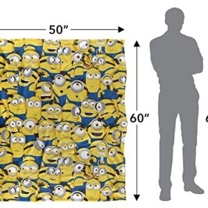 Minions Blanket, 50"x60", Minion Group Silky Touch Sherpa Back Super Soft Throw Blanket