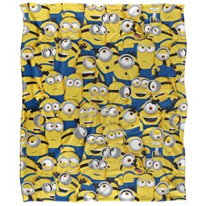 Minions Blanket, 50"x60", Minion Group Silky Touch Sherpa Back Super Soft Throw Blanket