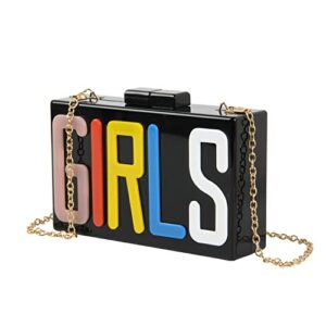 lui sui girls acrylic clutch purse bags for women geometric box evening clutch bag stylish shoulder bags