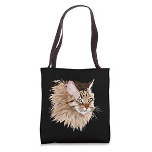 maine coon cat tote bag