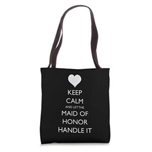 funny maid of honor tote bag