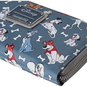 Loungefly Disney Dogs Wallet Zip Around Clutch Faux Leather (Grey)