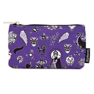 loungefly x disney villain icon nylon pouch