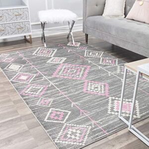 CosmoLiving by Cosmopolitan BR15E Native Blush Moroccan Tribal Area Rug 8'9" x 12'