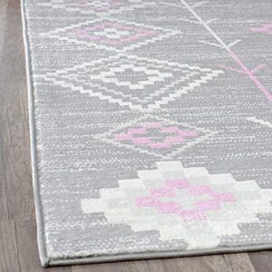 CosmoLiving by Cosmopolitan BR15E Native Blush Moroccan Tribal Area Rug 8'9" x 12'