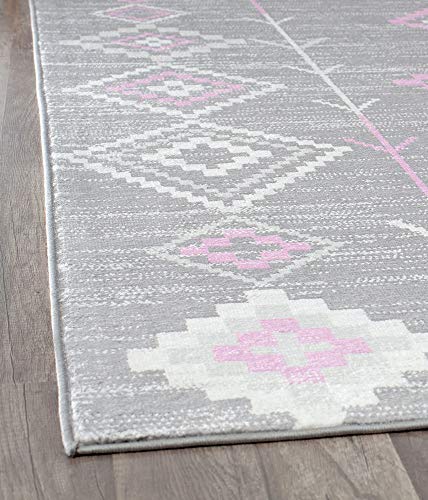 CosmoLiving by Cosmopolitan BR15E Native Blush Moroccan Tribal Area Rug 8'9" x 12'