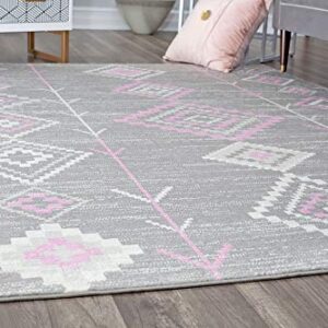 CosmoLiving by Cosmopolitan BR15E Native Blush Moroccan Tribal Area Rug 8'9" x 12'