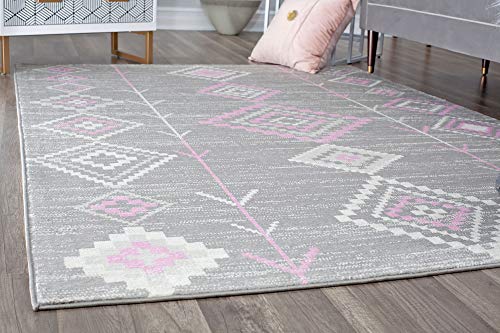 CosmoLiving by Cosmopolitan BR15E Native Blush Moroccan Tribal Area Rug 8'9" x 12'