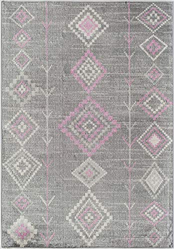 CosmoLiving by Cosmopolitan BR15E Native Blush Moroccan Tribal Area Rug 8'9" x 12'