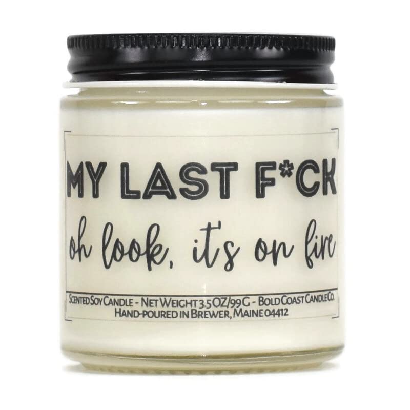 My Last F*ck, Oh Look It's on Fire Soy Candle (Lemon Pound Cake, 3.5 oz)