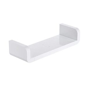 floating shelf wall shelf, no drilling, u-shaped bathroom storage box display picture wall hanging, used for home decoration/kitchen/bathroom storage shelf (white)