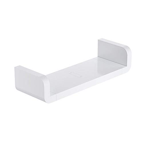 Floating Shelf Wall Shelf, no Drilling, U-Shaped Bathroom Storage Box Display Picture Wall Hanging, Used for Home Decoration/Kitchen/Bathroom Storage Shelf (White)