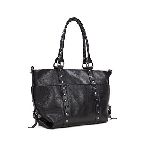 Patricia Nash Carducci Tote Purse for Women - Leather Tote Bag for Women - Designer Handbags For Women - Women Handbags - Leather Purses For Women - Leather Handbags For Women - Black Leather Purse