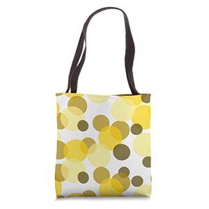 yellow spots polka dot tote bag