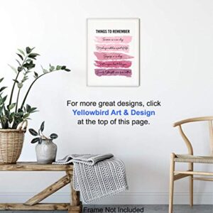 Positive Inspirational Quotes Wall Decor - Uplifting Encouragement Gifts for Women, Girls, Teens, Daughter, BFF, Best Friend - Pink Motivational Wall Art Poster for Home Office, Bedroom, Bathroom