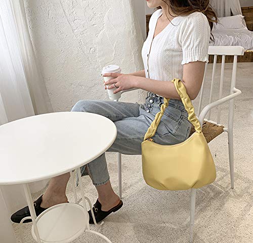 Tote Bag for Women Soft PU Leather Shoulder Bags Fashion Hobo Bags Large Capacity Purse and Handbags (Yellow)