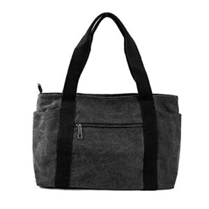 JJDreams Canvas Tote Bag for Women Casual Large School Shoulder Bag Top Handle Shopper Handbag Daily Purse for Women，Grey