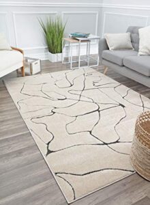 cosmoliving by cosmopolitan area rug, 5’0″x7’6″, marble