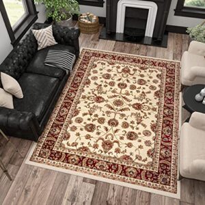 Sariya Ivory 5x7 Area Rug 5x7 - Indoor Area Rugs for Living Room - Dining Room Rug - Bedroom Rug - Kitchen Rug - Indoor Entryway Rug Traditional Carpet - Alfombras para Salas