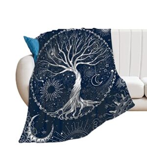 tree of life throw blanket soft all season fleece blanket sofa bed lightweight blanket print cute stuff for men and lovers 40″x50″inch