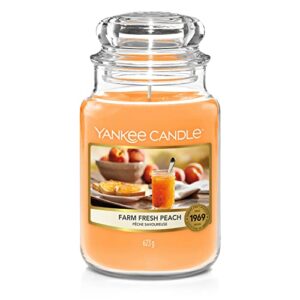 yankee candle candle, farm fresh peach, large