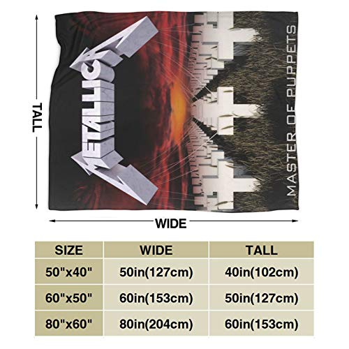 Metallica Blanket Flannel Throw Blanket Ultra Soft Micro Fleece Blankets Bed Couch Living Room 40 X 50 Inch