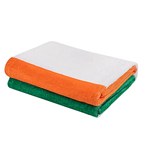 Irish Flag Throw Blanket, Super-Soft Extra-Large Ireland Flag Blanket for Men, Women, Teens and Children, Fleece Irish National Flag Blanket (50in x 60in) Warm and Cozy Throw for Events, Décor or Bed