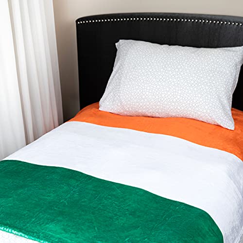 Irish Flag Throw Blanket, Super-Soft Extra-Large Ireland Flag Blanket for Men, Women, Teens and Children, Fleece Irish National Flag Blanket (50in x 60in) Warm and Cozy Throw for Events, Décor or Bed