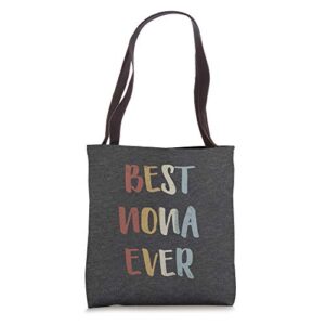 best nona ever retro vintage name gift dark heather gray tote bag