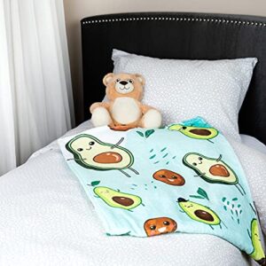 Avocado Throw Blanket, Adorable Super-Soft Extra-Large Fluffy Avocado Blanket for Adults, Kids, Boys and Girls, Fleece Cute Avocado Blanket (50 in x 60 in) Warm and Cozy Throw for Bed, Crib or Couch