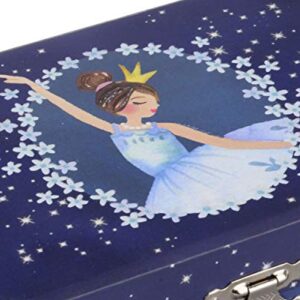 Jewelkeeper Ballerina Musical Jewelry Box with 2 Pullout Drawers, Glitter Design, Swan Lake Tune